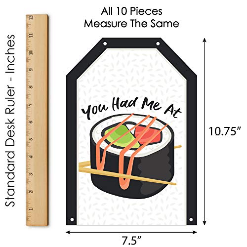 Big Dot of Happiness Let’s Roll - Sushi - Hanging Vertical Paper Door Banners - Japanese Party Wall Decoration Kit - Indoor Door Decor