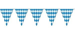 beistle 120 foot oktoberfest bavarian check flag pennant banner