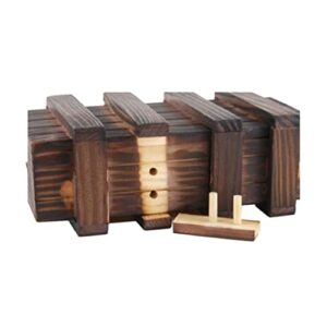 Magic Wooden Box Box Secret Compartment Brain Teaser Box for Adults Extra Secure Secret Drawer.