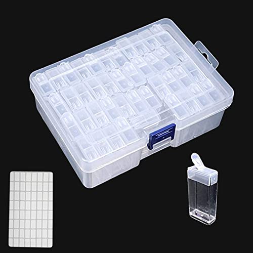 Transparent Diamond Painting Storage, 24/28/42 Grids Containers Plastic Organizer Box for Jewelry Beads Studs Buttons