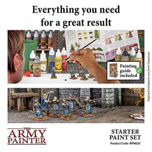 The Army Painter Miniatures Paint Set, 10 Model Paints with FREE Highlighting Brush, 18ml/Bottle, Miniature Painting Kit, Non Toxic Acrylic Paint Set, Wargames Hobby Starter Paint Set (New Version)