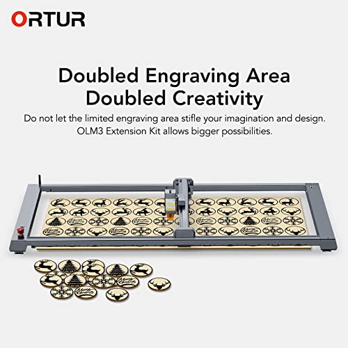 Ortur Laser Engraver Area Expansion Kit, Extension Kit for Laser Master 3 Series Laser Cutter, Engraving Area is Expanded to 400 * 850mm(15.74 x 33.46 Inch)