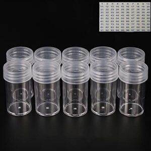 bulk diamond painting storage container, 2/10/20/60/90 transparent bottles, bead storage organizer for crystal bead