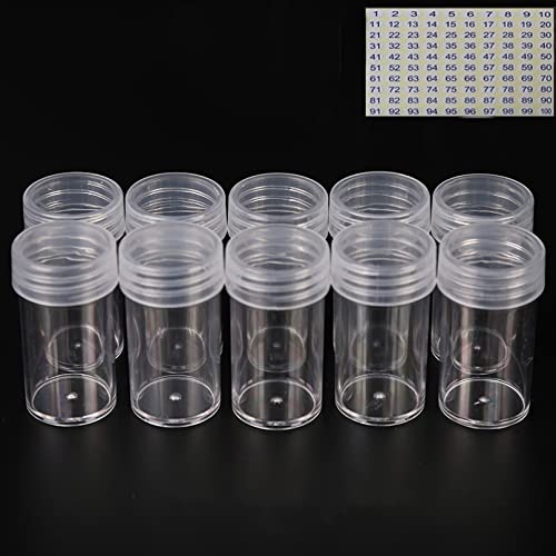 Bulk Diamond Painting Storage Container, 2/10/20/60/90 Transparent Bottles, Bead Storage Organizer for Crystal Bead