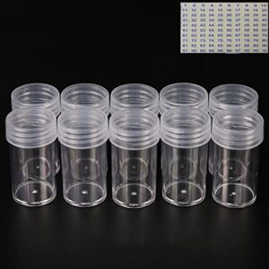 Bulk Diamond Painting Storage Container, 2/10/20/60/90 Transparent Bottles, Bead Storage Organizer for Crystal Bead