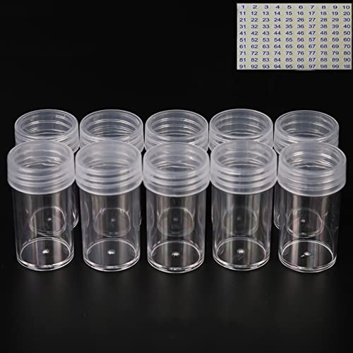 Bulk Diamond Painting Storage Container, 2/10/20/60/90 Transparent Bottles, Bead Storage Organizer for Crystal Bead