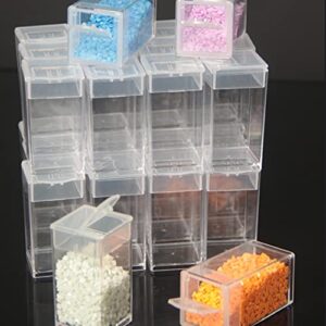 Transparent Diamond Painting Container, Bulk Storage Bottles Beads Crafts Organizer for Rhinestones, Studs, Seeds