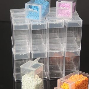 Transparent Diamond Painting Container, Bulk Storage Bottles Beads Crafts Organizer for Rhinestones, Studs, Seeds