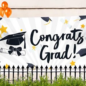 Graduation Banner 2022 - Graduation Decorations 2022 - Graduation Party Supplies 2022 - Large 71” x 40” Graduation Backdrop 2022 Decor - Congrats Grad Banners Yard Sign - Car Decorations for Parade