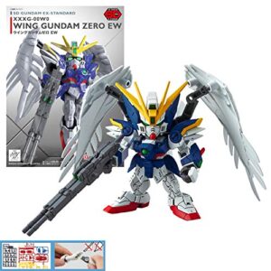 bandai gunpla model kit – gundam – sd gundam ex-standard 004 wing gundam zero (ew) – built-in robot – mk57600/5057600