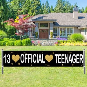 Labakita Large Happy 13th Birthday Banner, 13 Teenager Birthday Banner, 13th Birthday Decorations for Boy or Girl, Teen's 13th Birthday Photo Props