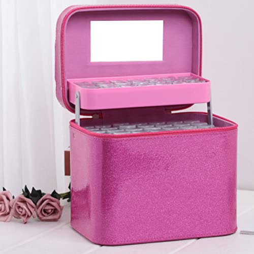 Diamond Painting Storage Container with 126 Bottles, Glitter Box 5D Diamond Painting Accessories for Beads Studs