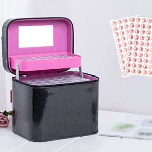 Diamond Painting Storage Container with 126 Bottles, Glitter Box 5D Diamond Painting Accessories for Beads Studs