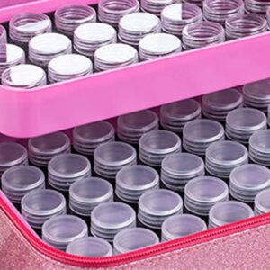 Diamond Painting Storage Container with 126 Bottles, Glitter Box 5D Diamond Painting Accessories for Beads Studs