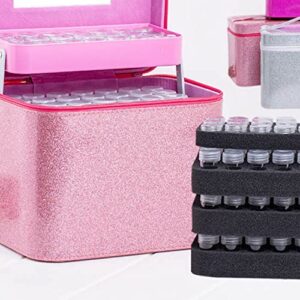 Diamond Painting Storage Container with 126 Bottles, Glitter Box 5D Diamond Painting Accessories for Beads Studs