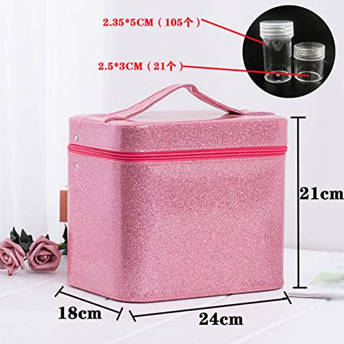 Diamond Painting Storage Container with 126 Bottles, Glitter Box 5D Diamond Painting Accessories for Beads Studs