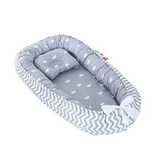 baby lounger, baby lounger for co sleeping newborn lounger cover sleeper baby sleeping bed, 100% soft breathable newborn lounger nest for 0-12 months infant lounger floor seat for lounger (b)