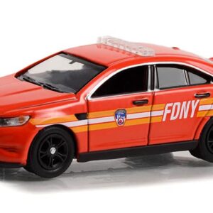 Greenlight 67040-C First Responders Series 1 - 2016 Police Interceptor Sedan - FDNY (The Official Fire Department City of New York) EMS Division 4 1:64 Scale Diecast