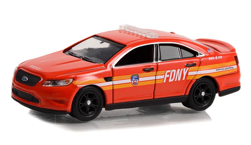 Greenlight 67040-C First Responders Series 1 - 2016 Police Interceptor Sedan - FDNY (The Official Fire Department City of New York) EMS Division 4 1:64 Scale Diecast