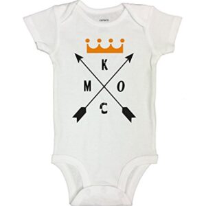 Little Royaltee Shirts Cute Kids Kansas City Onesie Kcmo Arrow Trendy 3-6 Months, White