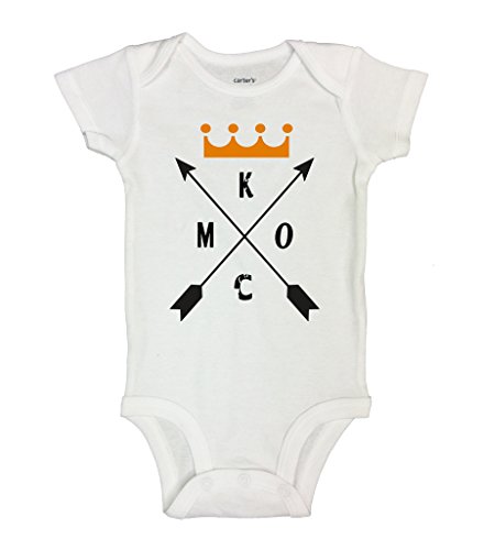 Little Royaltee Shirts Cute Kids Kansas City Onesie Kcmo Arrow Trendy 3-6 Months, White