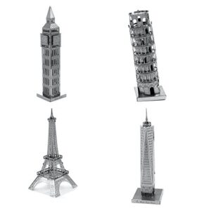 metal earth 3d laser cut model – 4 landmarks set