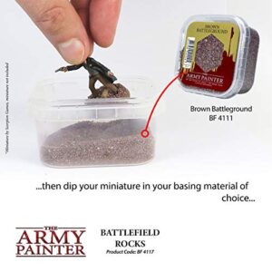 The Army Painter Battlefield Rocks Basing, 150 ml-for Miniature Bases & Terrains -Scenics Static Grass, Model Terrain Grass, Terrain Model Kit, Basing Set & The Army Painter Tufts for Bases of Minis