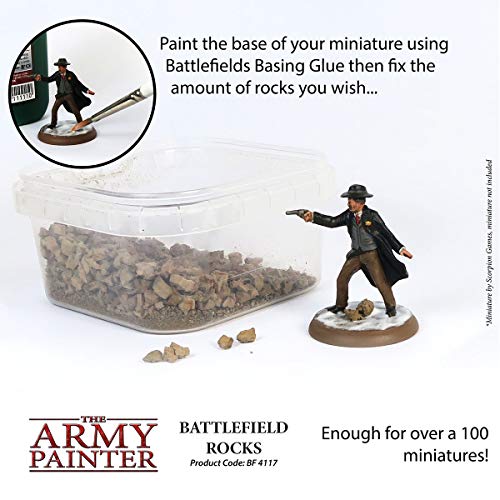 The Army Painter Battlefield Rocks Basing, 150 ml-for Miniature Bases & Terrains -Scenics Static Grass, Model Terrain Grass, Terrain Model Kit, Basing Set & The Army Painter Tufts for Bases of Minis