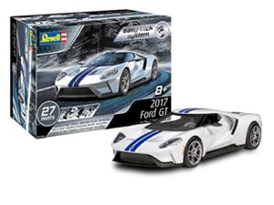 revell 85-1235 2017 ford gt model car kit 1:24 scale 27-piece skill level 2 plastic easy-click model building kit, white