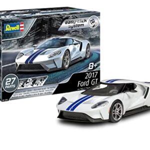 Revell 85-1235 2017 Ford GT Model Car Kit 1:24 Scale 27-Piece Skill Level 2 Plastic Easy-Click Model Building Kit, White