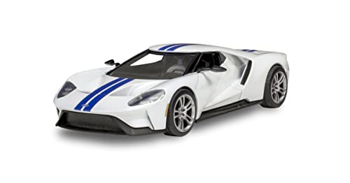 Revell 85-1235 2017 Ford GT Model Car Kit 1:24 Scale 27-Piece Skill Level 2 Plastic Easy-Click Model Building Kit, White