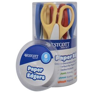 westcott student paper edgers scissors, set of 6