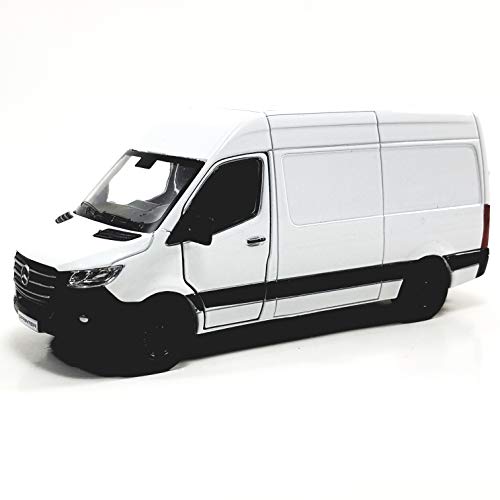 KiNSMART 2019 Mercedes-Benz Sprinter Cargo Van White 1:48 O Scale Die Cast Metal Model Toy Car w/Pullback Action