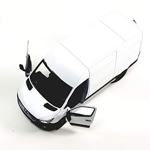 KiNSMART 2019 Mercedes-Benz Sprinter Cargo Van White 1:48 O Scale Die Cast Metal Model Toy Car w/Pullback Action