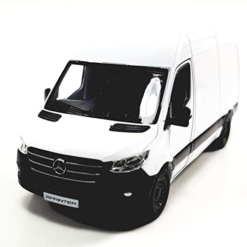 KiNSMART 2019 Mercedes-Benz Sprinter Cargo Van White 1:48 O Scale Die Cast Metal Model Toy Car w/Pullback Action