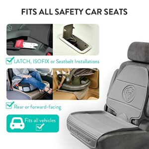 Prince Lionheart Car Seat Protector. The only 2 stage Seatsaver Designed with Thick padding, Nonabsorbent, waterproof, PVC foam material. Comparable with all baby and toddler car seats. (Grey)