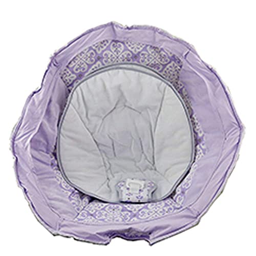 Replacement Part for Fisher-Price Deluxe Cradle 'n Swing- Fairytale - DRF97 ~ Replacement Purple and White Cover and Infant Body Support Pad