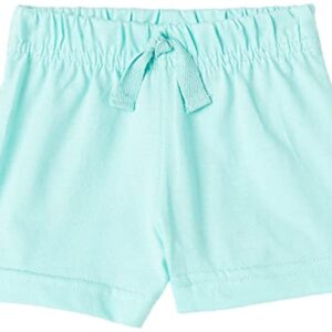 The Children's Place baby girls The Children's Place Unisex Basic Everyday, 100% Cotton, Shorts Casual Pants, Black/Classic Red/Mellow Aqua/Tidal - 4 Pack, 3-6 Months US