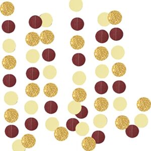 Burgundy Gold Birthday Party Decorations for Women/Fall Birthday Decor Happy Birthday Banner Maroon Gold Balloons Women Burgundy 30th/40th/50th Birthday Party Decorations