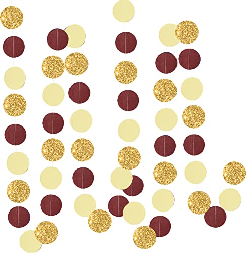 Burgundy Gold Birthday Party Decorations for Women/Fall Birthday Decor Happy Birthday Banner Maroon Gold Balloons Women Burgundy 30th/40th/50th Birthday Party Decorations