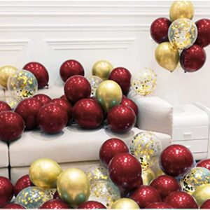 Burgundy Gold Birthday Party Decorations for Women/Fall Birthday Decor Happy Birthday Banner Maroon Gold Balloons Women Burgundy 30th/40th/50th Birthday Party Decorations