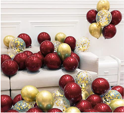 Burgundy Gold Birthday Party Decorations for Women/Fall Birthday Decor Happy Birthday Banner Maroon Gold Balloons Women Burgundy 30th/40th/50th Birthday Party Decorations