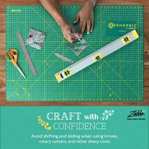 Crafty World 24 x 36 Cutting Mat for Sewing, Self Healing Double Sided Quilting Crafts Mat - Fabric Cutting Mat - Non Slip surface - Rotary Cutting Board