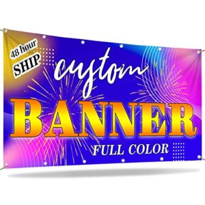 custom banners and signs customize personalized banner with name photo ourdoor for parties business decorations birthday graduation wedding 4*1 ft