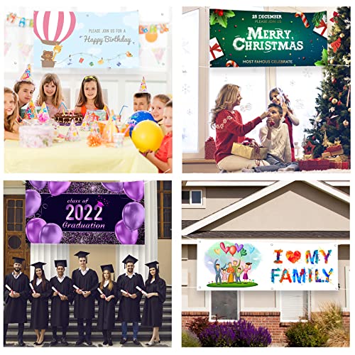 Custom Banners and Signs Customize Personalized Banner with Name Photo Ourdoor for Parties Business Decorations Birthday Graduation wedding 4*1 FT