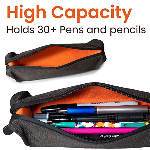 Vendo Pencil Case I Larger Capacity Pencil Pouch I School Supplies For Boys & Girls I Pencil, Pen, Box & Desk Organizer I Holds Pencil, Pen, and Personal Items I School College Must Haves I Black Ash