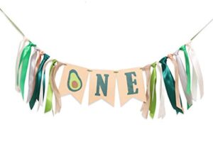 avocado 1st birthday high chair banner -1st birthday avocado, avocado high chair banner, carnival birthday banner, fruit birthday banner, crush cake, and photo decoration.