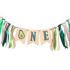 Avocado 1st Birthday High Chair Banner -1st Birthday Avocado, Avocado High Chair Banner, Carnival Birthday Banner, Fruit Birthday Banner, Crush Cake, and Photo Decoration.