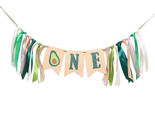 Avocado 1st Birthday High Chair Banner -1st Birthday Avocado, Avocado High Chair Banner, Carnival Birthday Banner, Fruit Birthday Banner, Crush Cake, and Photo Decoration.