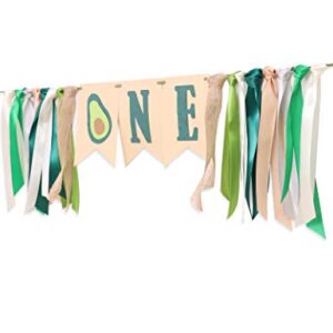 Avocado 1st Birthday High Chair Banner -1st Birthday Avocado, Avocado High Chair Banner, Carnival Birthday Banner, Fruit Birthday Banner, Crush Cake, and Photo Decoration.